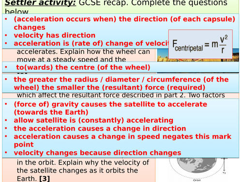 A Level Physics Further mechanics - Motion in a circle | Teaching Resources
