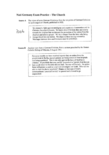 Nazi Germany Church Source | Teaching Resources