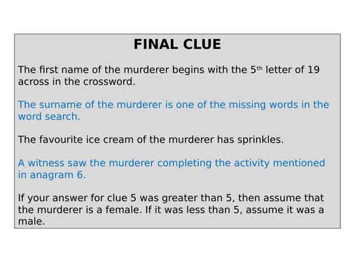 Summer Science Murder Mystery. | Teaching Resources