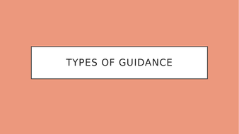 GCSE PE Types of Guidance | Teaching Resources