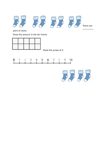Counting in 2s Pictorial differentiated | Teaching Resources