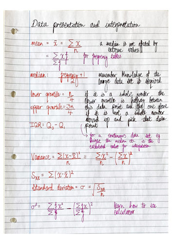 A-level Maths (Statistics and Mechanics) Revision Notes and Example ...
