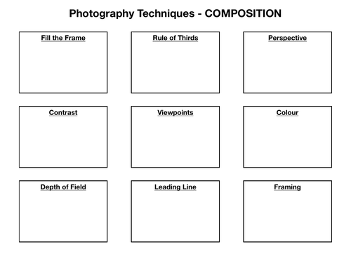 AQA GCSE Photography Resources / Starters / Activities | Teaching Resources