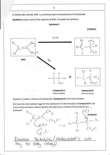 A LEVEL ORGANIC SYNTHESIS CHEMISTRY PAPER | Teaching Resources