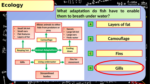 £1 ONLY! KS4 AQA GCSE Biology (Science) Ecology Multiple Choice ...