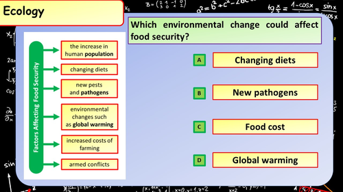 £1 ONLY! KS4 AQA GCSE Biology (Science) Ecology Multiple Choice ...