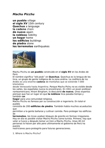 Research Lesson on Latin American Holiday Destinations | Teaching Resources