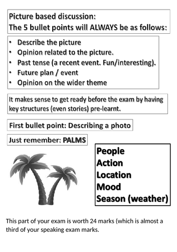 A complete guide to the picture based task in Spanish | Teaching Resources