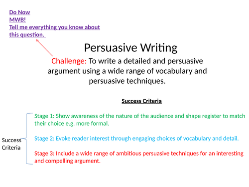 6 full lessons on persuasive and descriptive writing. | Teaching Resources