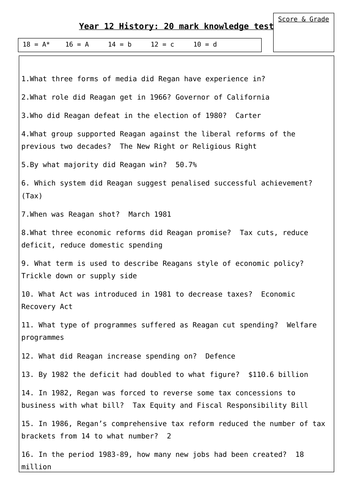 Lesson 4 - did Reagan's policies change US society for the better ...