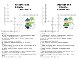 Weather and Climate - Crosswords | Teaching Resources