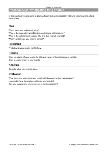 AQA KS3 YEAR 8 BIOLOGY - ORGANISMS | Teaching Resources