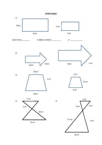Similar Shapes PPT and WS | Teaching Resources