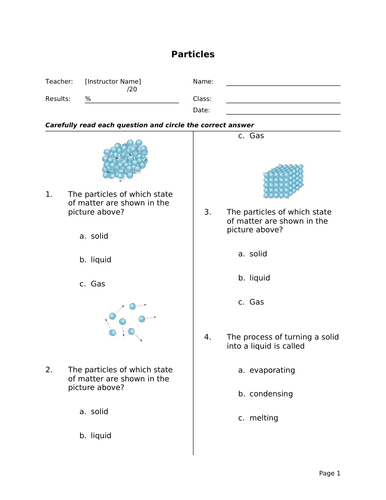 KS3 Year 7 Science Revision quiz / mini tests | Teaching Resources