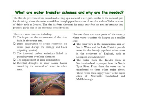 AQA GCSE Geography 3.2.3 The Challenge of Resource Management ...