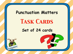 Punctuation Task Cards | Teaching Resources