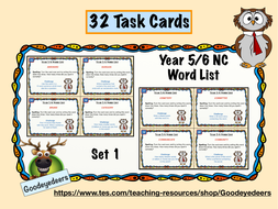 Spellings Task Cards | Teaching Resources