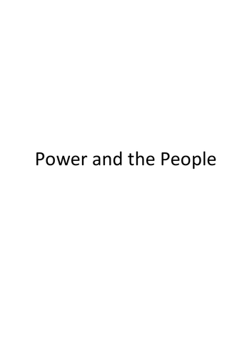 AQA GCSE history - Power and the People | Teaching Resources