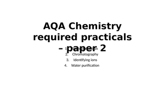 AQA Chemistry required practicals - paper 2 | Teaching Resources