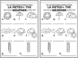 French Worksheets: Weather (simple) | Teaching Resources