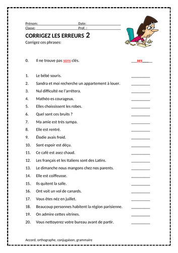 Common Mistakes in French Writing for GCSE and As Level Students ...