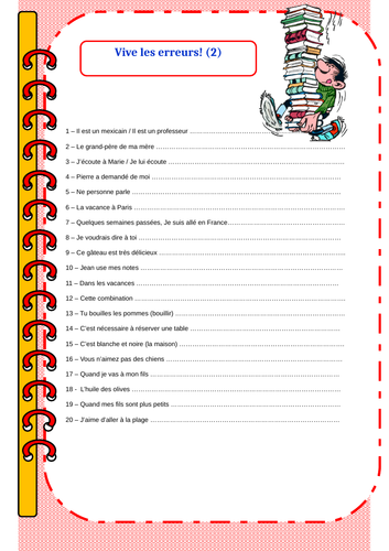 Common Mistakes in French Writing for GCSE and As Level Students ...