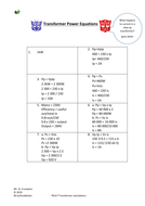 GCSE Physics - Transformer equations VpIp=VsIs | Teaching Resources