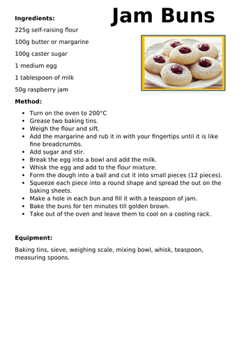 Easy recipes with pictures | Teaching Resources