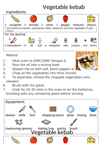Easy recipes | Teaching Resources