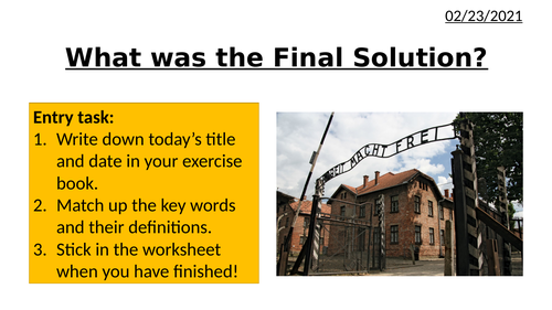 Holocaust: The Final Solution | Teaching Resources