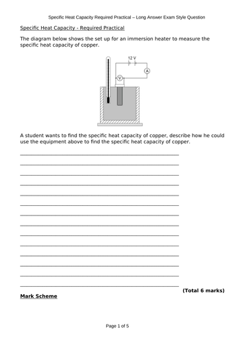 AQA GCSE Physics & Combined Science Physics Required Practical Revision ...
