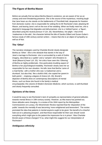 'Jane Eyre' Bertha Mason | Teaching Resources