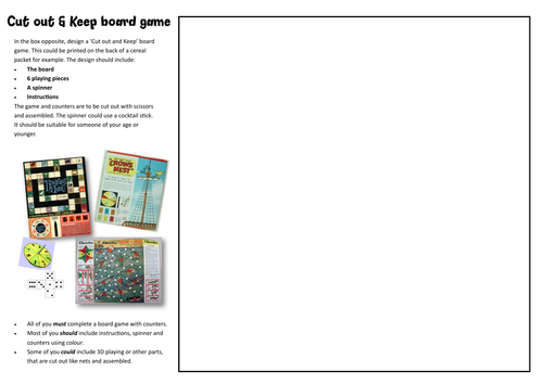 Cut Out and Keep Board Game | Teaching Resources