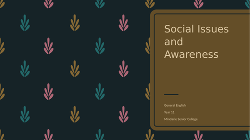 Social Issue Unit of Work | Teaching Resources