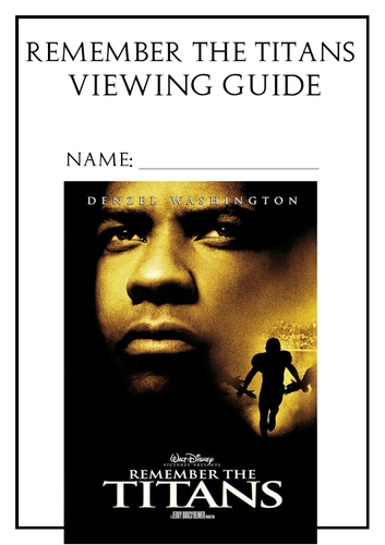 Film Study: Remember the Titans | Teaching Resources