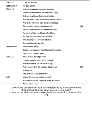 5x Othello practice questions for A Level English Lit AQA | Teaching ...