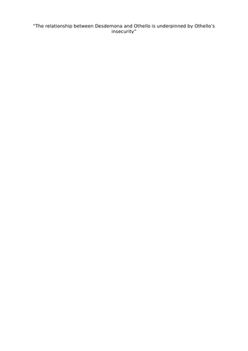 5x Othello practice questions for A Level English Lit AQA | Teaching ...