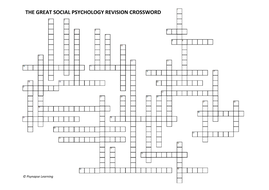 Social Psychology - Crossword | Teaching Resources