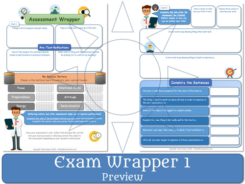 Exam Wrapper (Assessment Tool) 1/5 | Teaching Resources