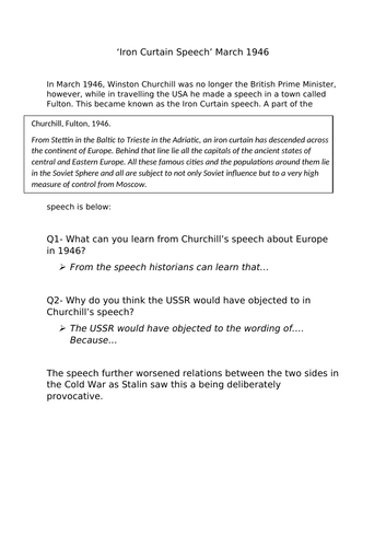 Iron Curtain | Teaching Resources