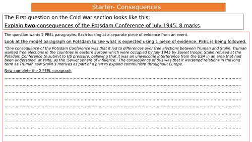Revision of origins of cold war | Teaching Resources