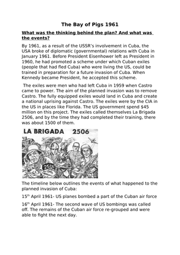 Bay of pigs and outcomes | Teaching Resources