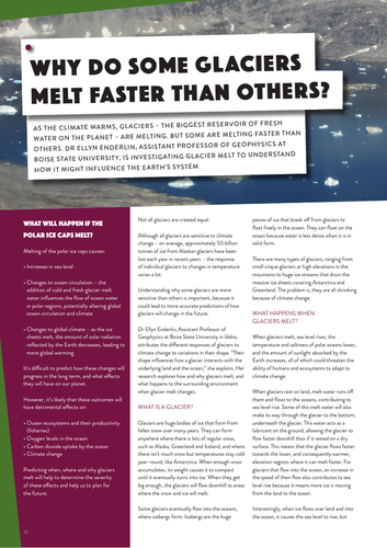 KS3-4: What are glaciers and how are they affected by climate change ...