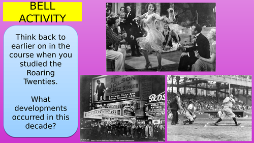 AQA - America 1920-1973 - Bust - Popular culture in the 1930s ...