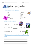 Phonics air sound | Teaching Resources