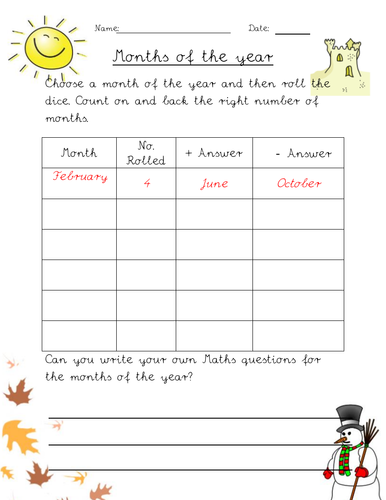 Months of the year worksheets for Mixed abilities | Teaching Resources