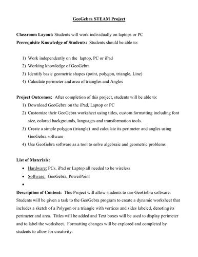 STEAM Project for Year 7/8/9/10/11 and 12 | Teaching Resources