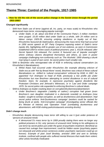 RUSSIA 1917-91 ESSAY PLANS: CH3 (A Level History) | Teaching Resources