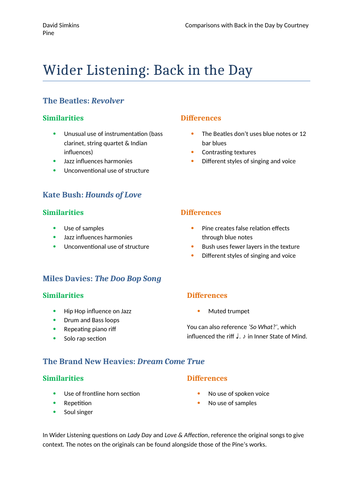 A Level Music: The Beatles 'Revolver' Notes & Wider Listening ...