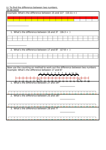 Finding the difference | Teaching Resources